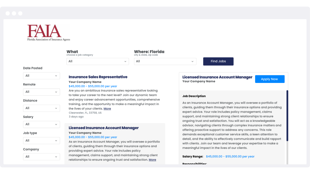 IdealTraits | Hiring for Florida Association of Insurance Agents